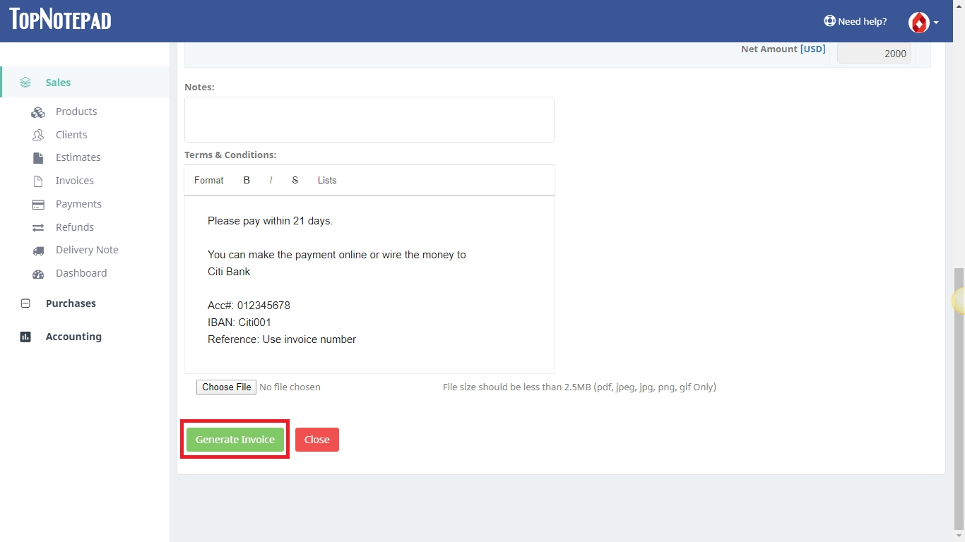 Create a Handyman Invoice