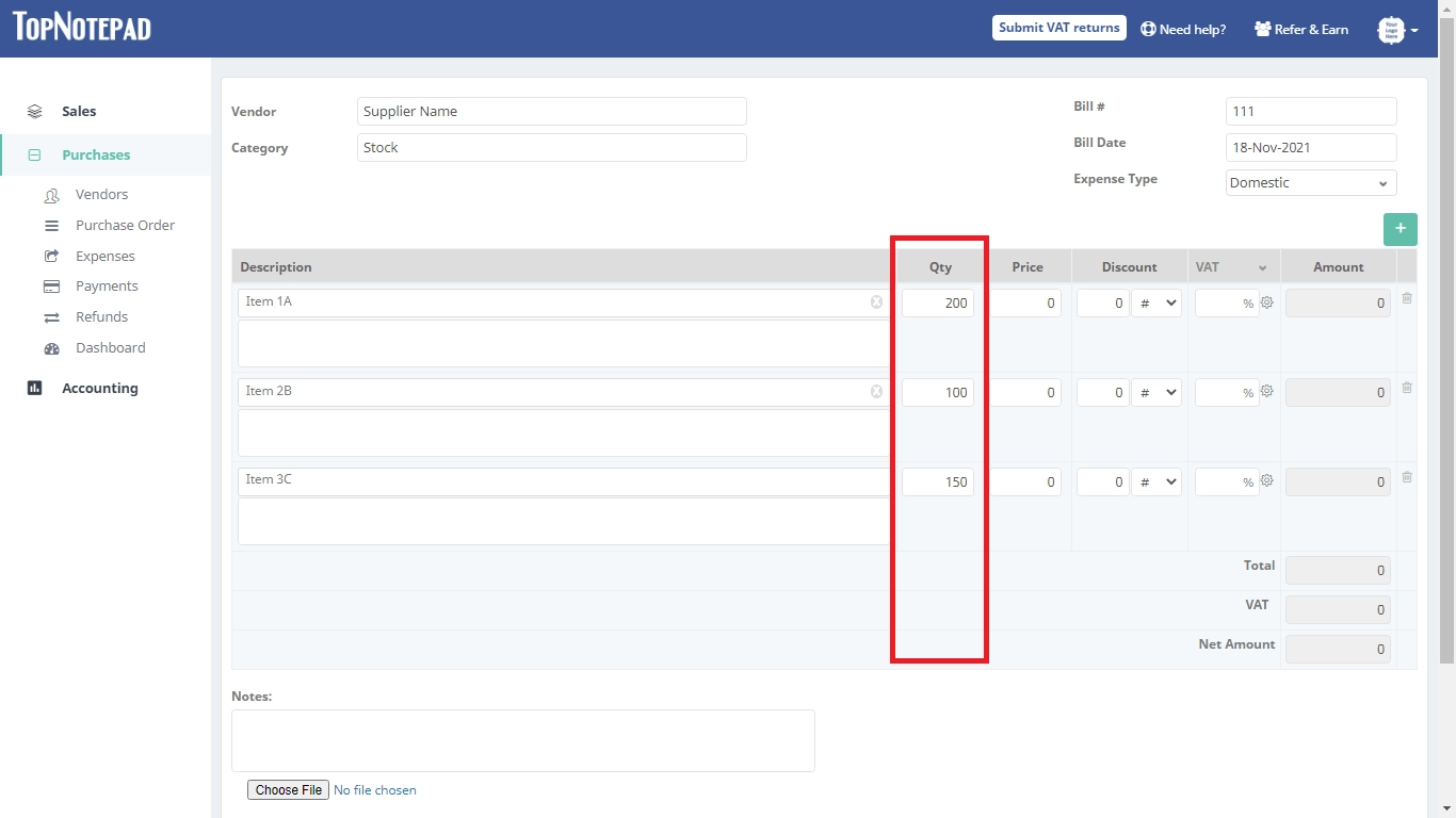 Steps to set-up available units tracking for multiple products