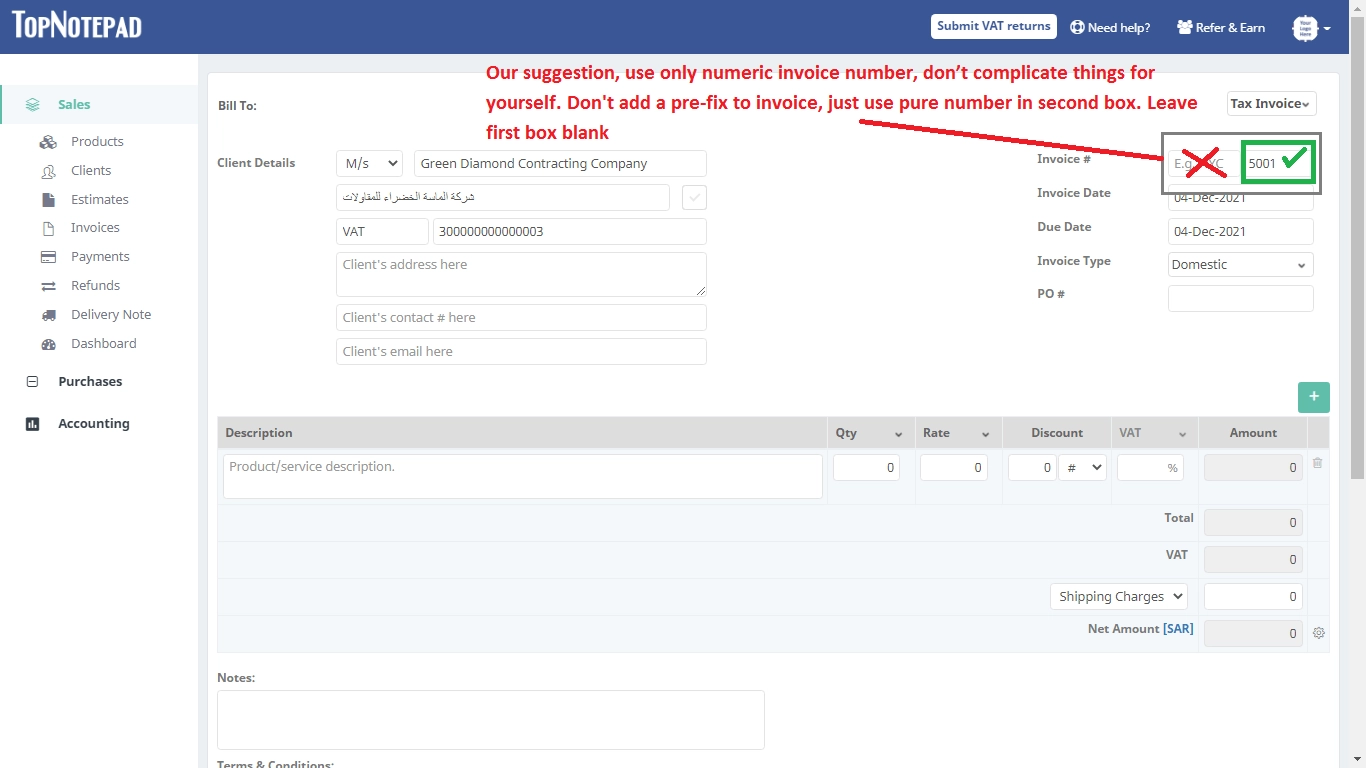 Steps before einvoice is enabled