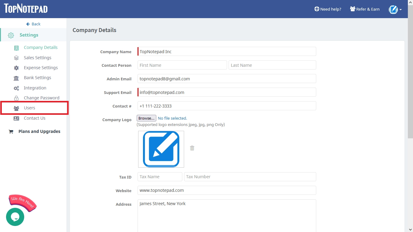 Steps to edit user details