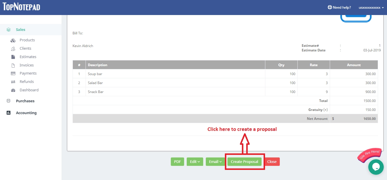 Steps to create proposal
