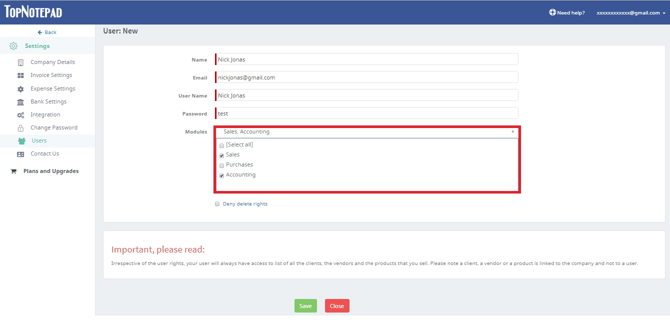 Steps to add new user