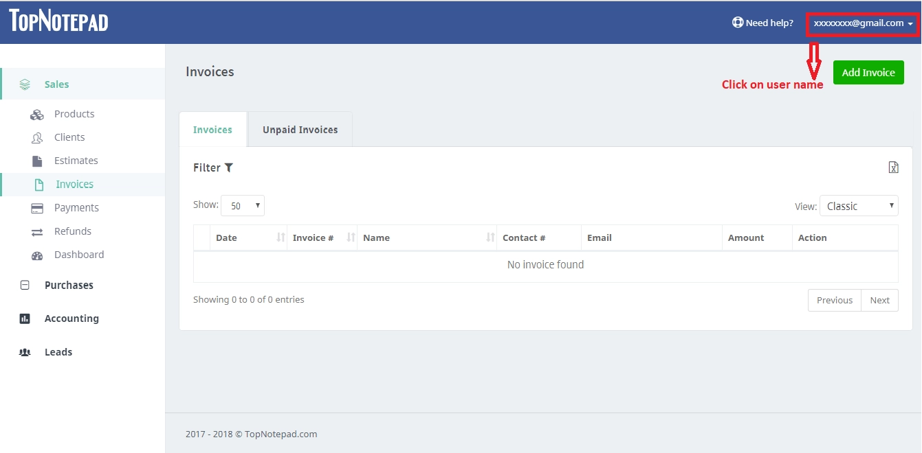 Online expenses management software - TopNotepad