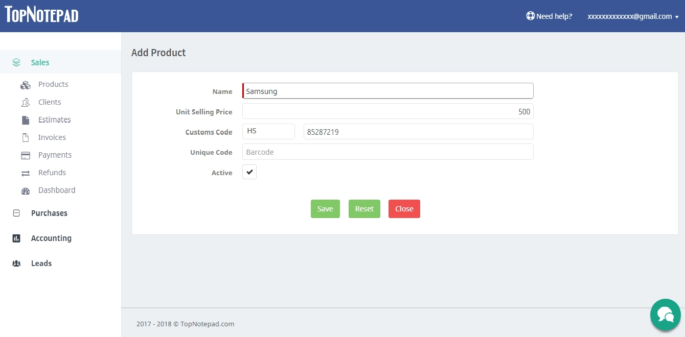Steps to edit product