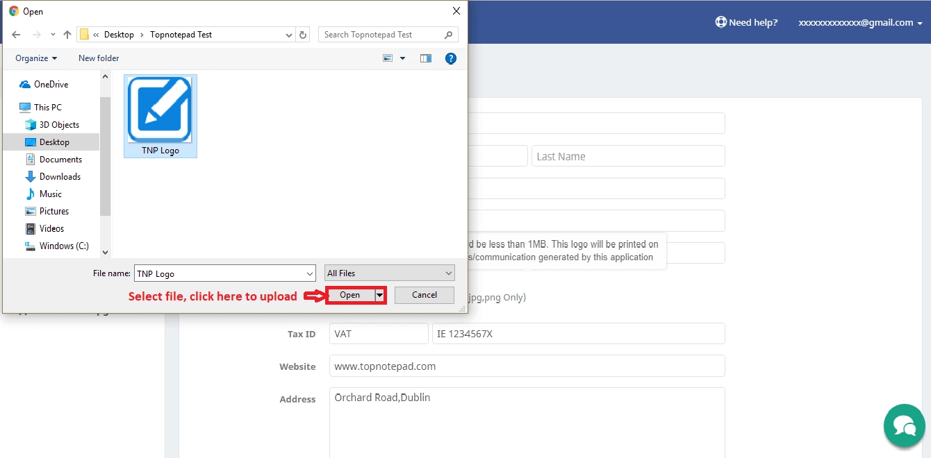 Steps to add edit logo